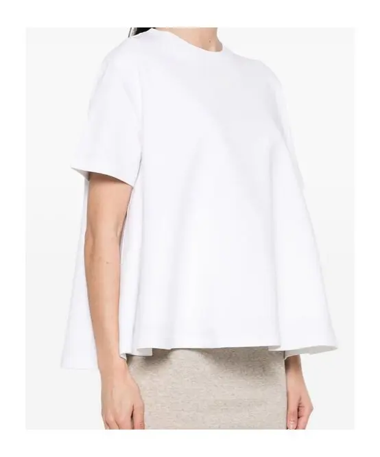 Loewe Trapeze Top With Round Neck And Short Sleeves