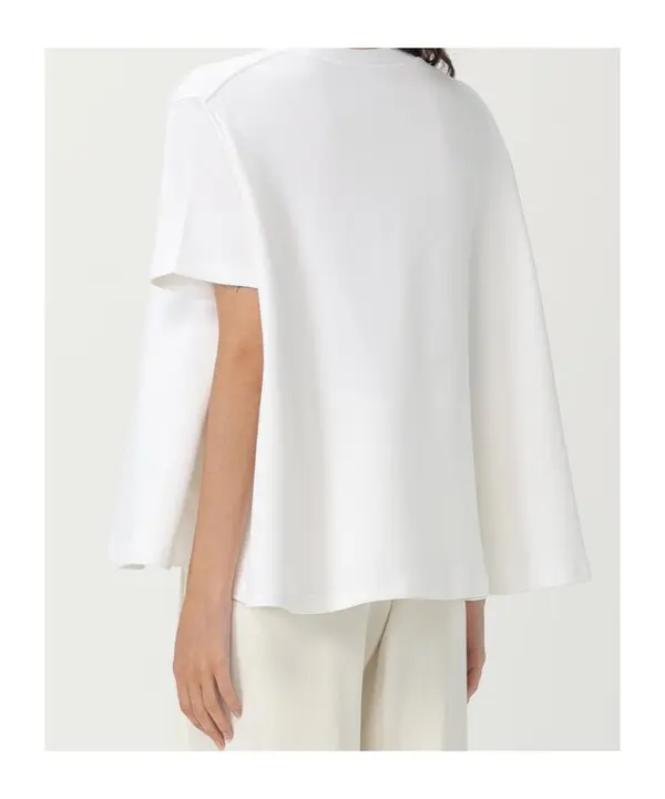 Loewe Trapeze Top With Round Neck And Short Sleeves