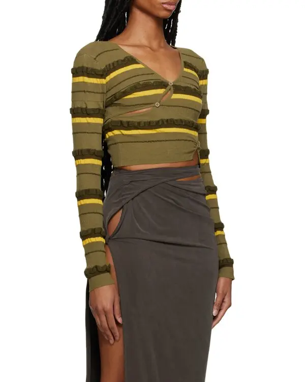 Jacquemus Striped Cropped Jumper