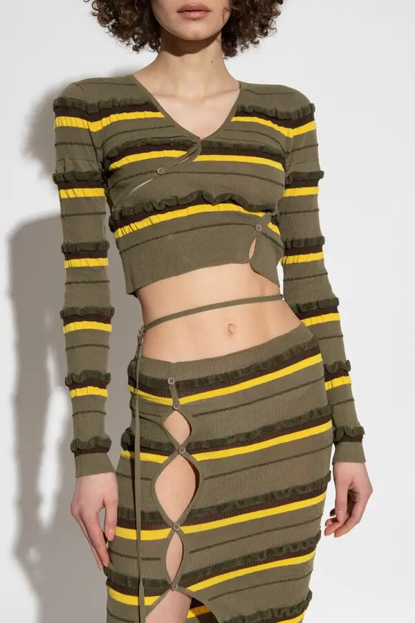 Jacquemus Striped Cropped Jumper