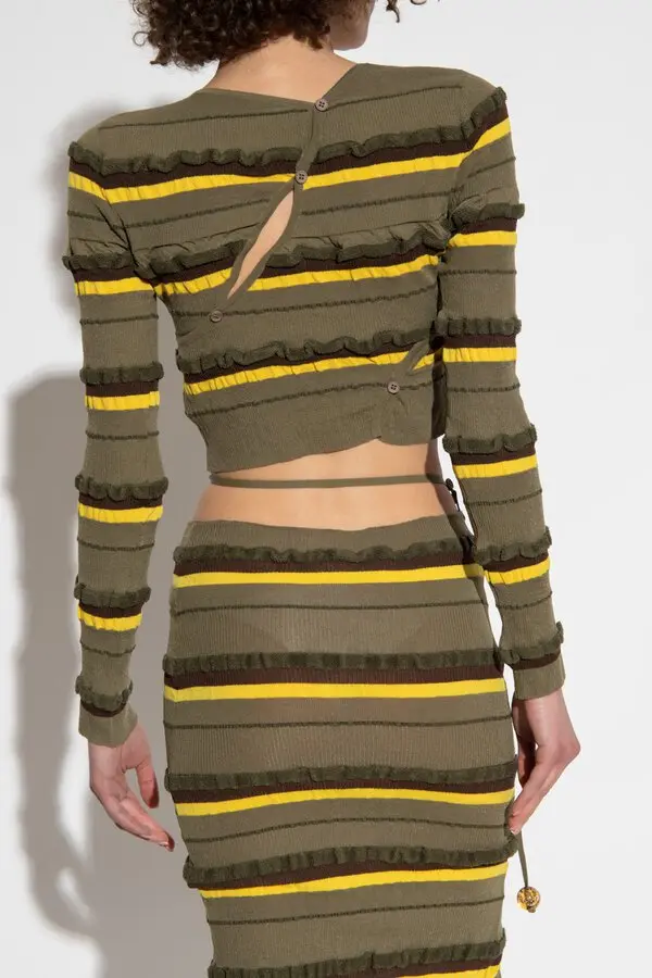 Jacquemus Striped Cropped Jumper