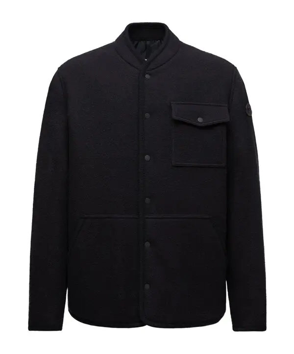 Moncler Logo Patch Button-up Shirt Jacket