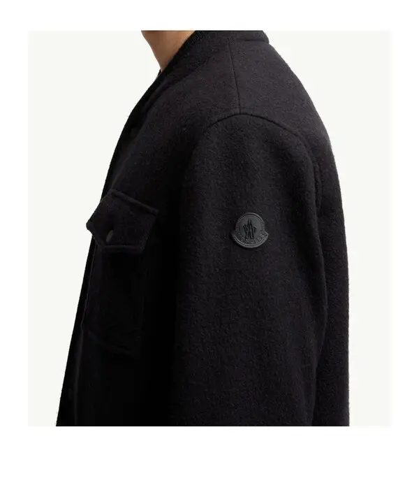 Moncler Logo Patch Button-up Shirt Jacket