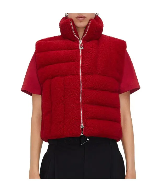 Bottega Veneta Quilted Zip-up Sleeveless Jacket
