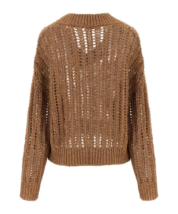Brunello Cucinelli V-neck Drop Shoulder Jumper With Sequin Accents