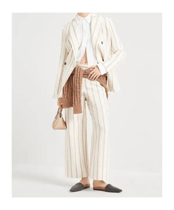 Brunello Cucinelli V-neck Drop Shoulder Jumper With Sequin Accents