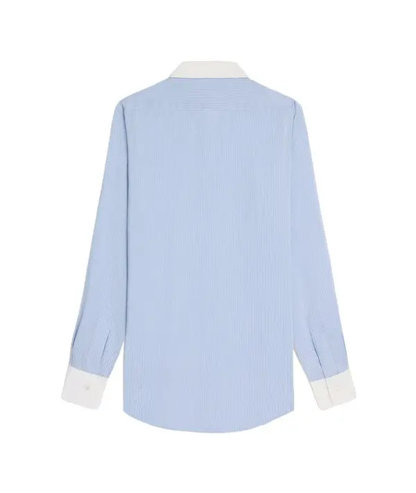 Celine Romy Shirt In Striped Silk - Blue