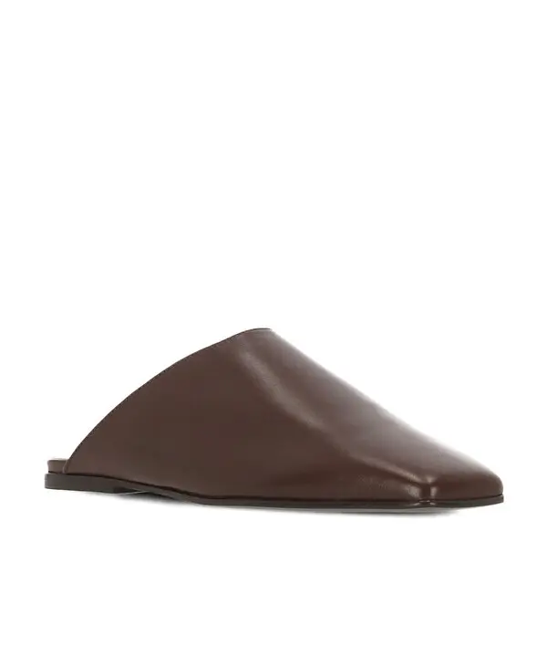 Loro Piana Square Toe Slip-on Flat Sandals