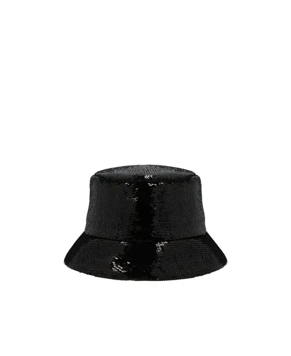 Prada Sequined Bucket Hat - Black