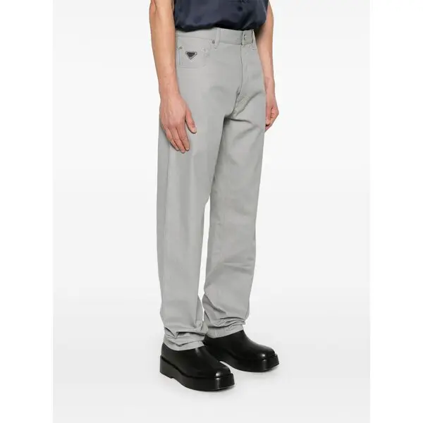Prada Triangle-logo Low-rise Straight-leg Jeans