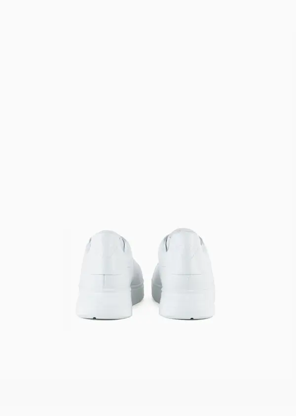 Emporio Armani Round Toe Lace-up Sneakers