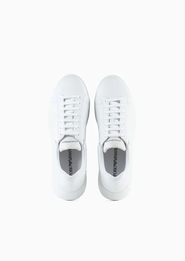 Emporio Armani Round Toe Lace-up Sneakers