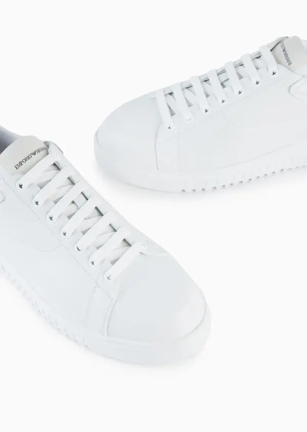 Emporio Armani Round Toe Lace-up Sneakers