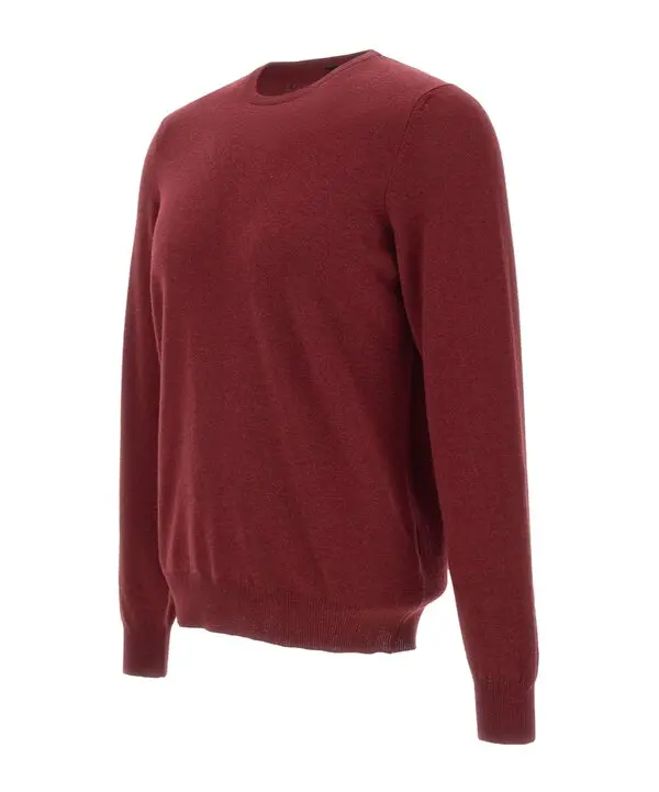 GRAN SASSO Long-sleeved Crewneck Knitted Jumper - Red