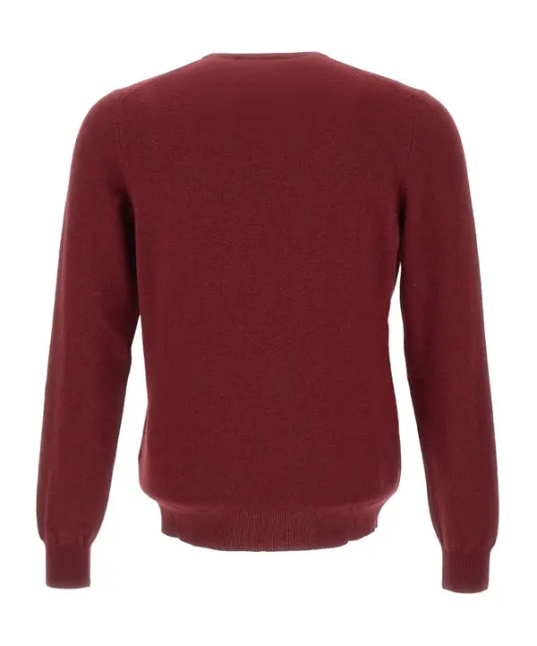 GRAN SASSO Long-sleeved Crewneck Knitted Jumper - Red