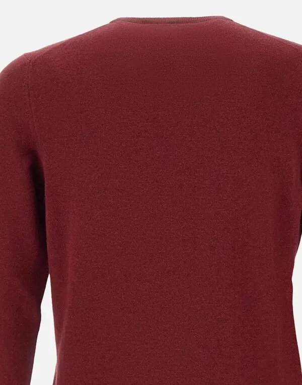 GRAN SASSO Long-sleeved Crewneck Knitted Jumper - Red
