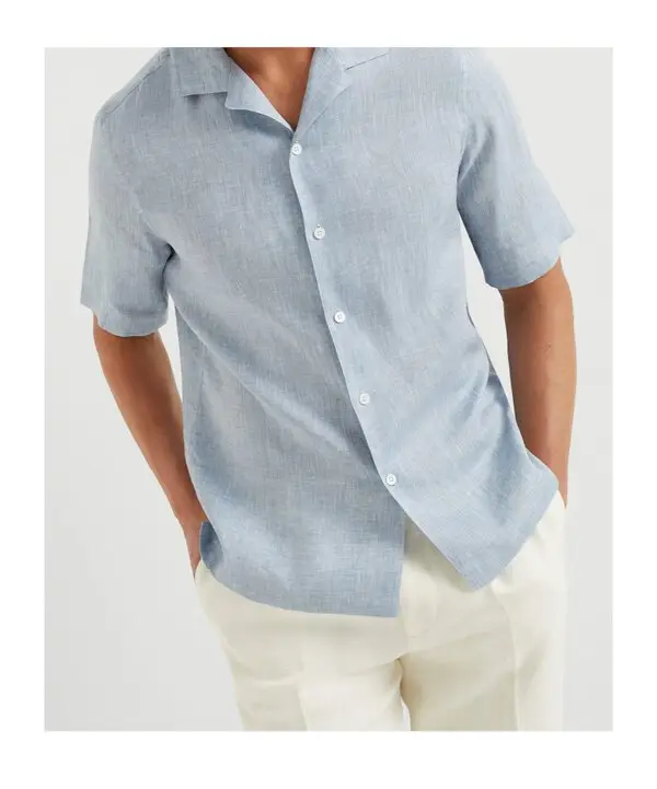 Brunello Cucinelli Short-sleeved Button-up Shirt