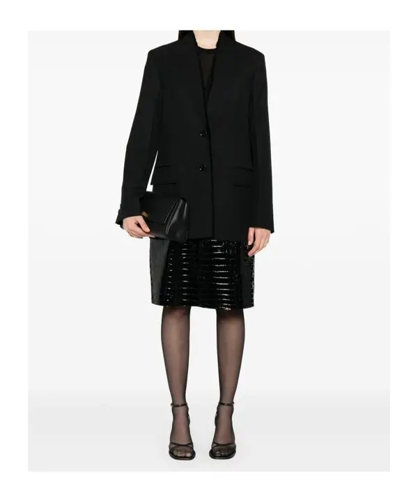 TOTEME Single-breasted Long-sleeved Blazer - Black