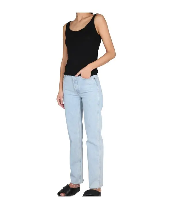 Aspesi Scoop Neck Ribbed Knit Sleeveless Top