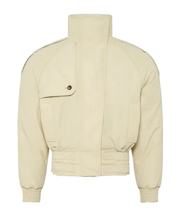 MARINE SERRE Buckled Gabardine Bomber Jacket