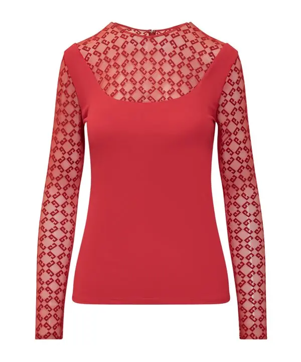 Givenchy Monogram Tulle Slim Fit Top