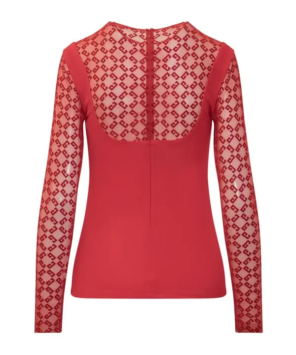 Givenchy Monogram Tulle Slim Fit Top