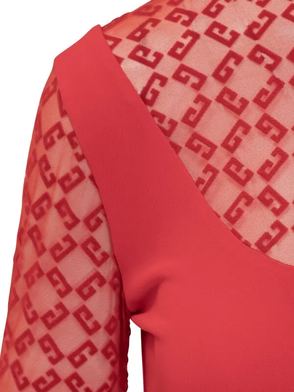 Givenchy Monogram Tulle Slim Fit Top