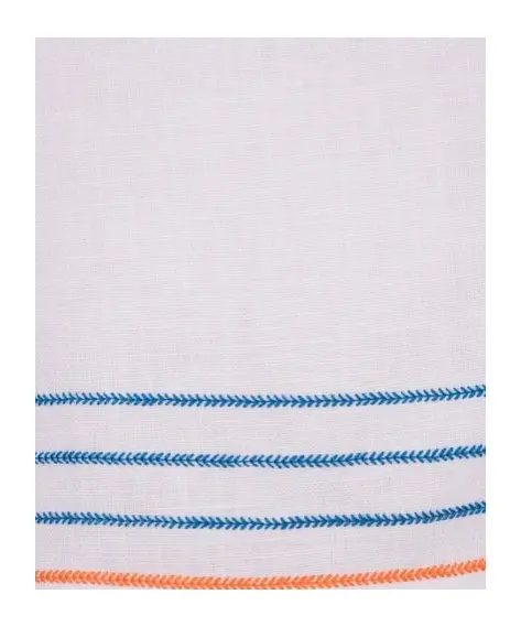 Casablanca Mid-rise Striped Embroidered Shorts - White