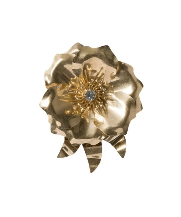 Miu Miu Floral Brooch - Golden