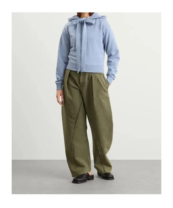 J.W.ANDERSON Organic Cotton Hoodie With Tie Detail