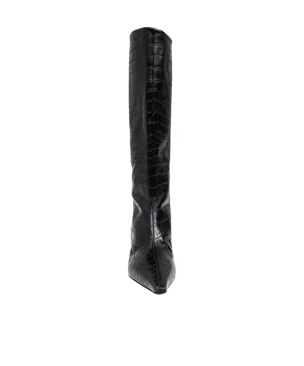 Dolce & Gabbana Embossed Logo Plaque Knee-high Boots