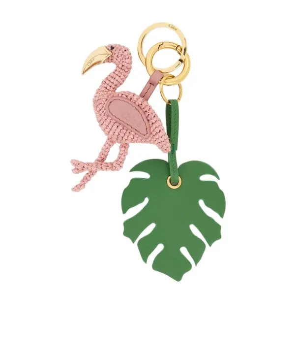 Chloé Symbols Flamingo Key Ring Bag Charm - Ballet Powder