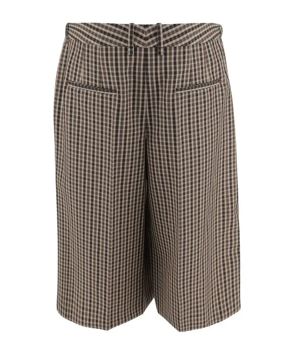 JIL SANDER Checked Tailored Shorts