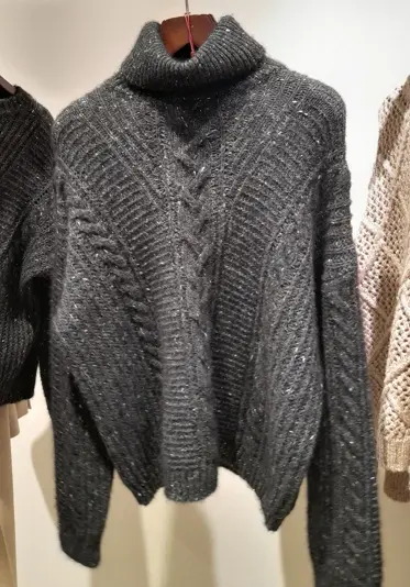 Max Mara Cable-knit Roll-neck Sweater - Black