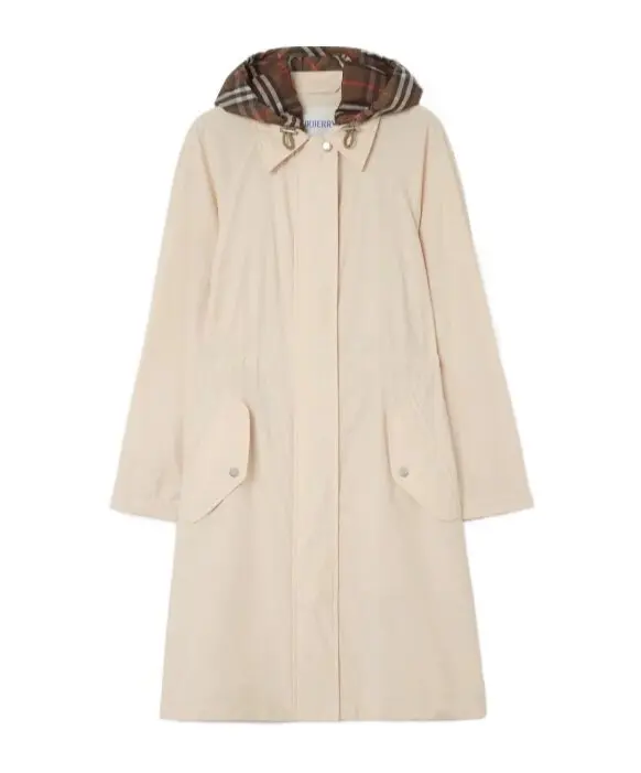 Burberry Newbury Checked-hood Parka - Calico Beige