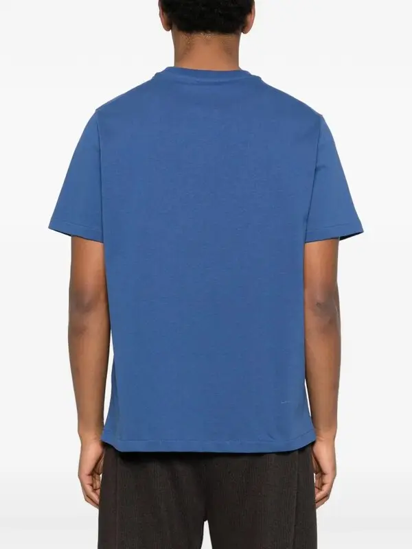 A.p.c. Logo Embroidered Crewneck T-shirt - Blue