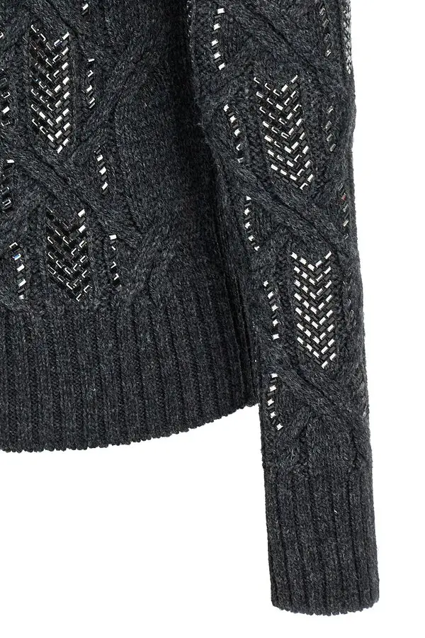 Ermanno Scervino Sequined High Neck Jumper