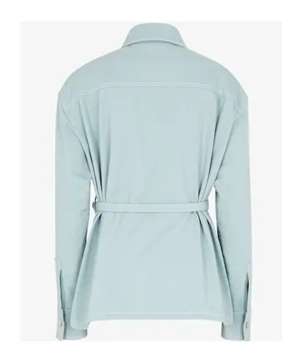 Fendi Belted Collared Jacket - Blue