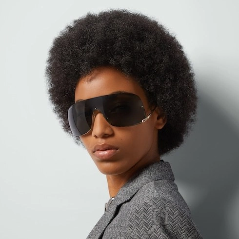Gucci Shield Frame Sunglasses - Gray