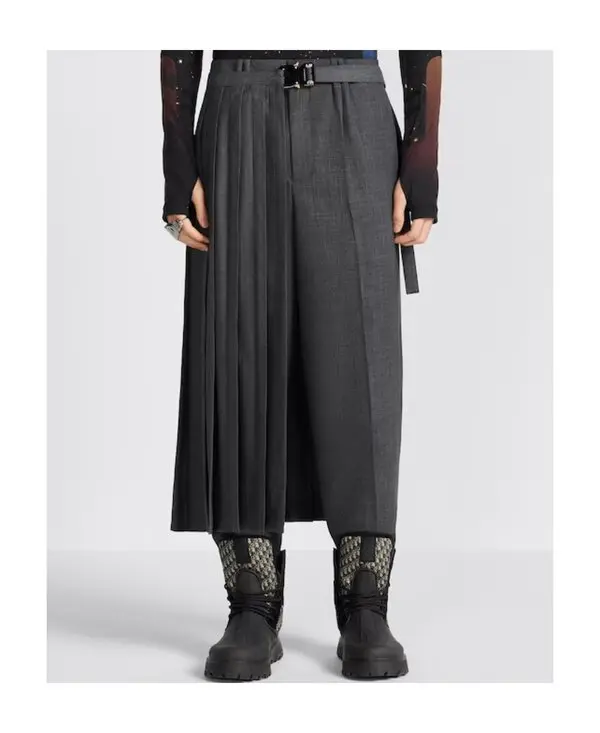 Dior Belted Pleated Skirt