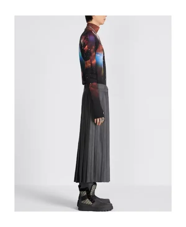 Dior Belted Pleated Skirt