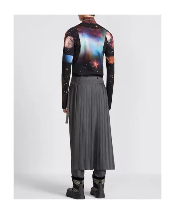 Dior Belted Pleated Skirt