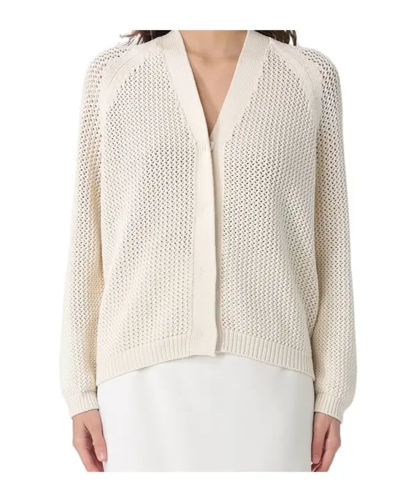 Max Mara V-neck Long-sleeved Knitted Sweater