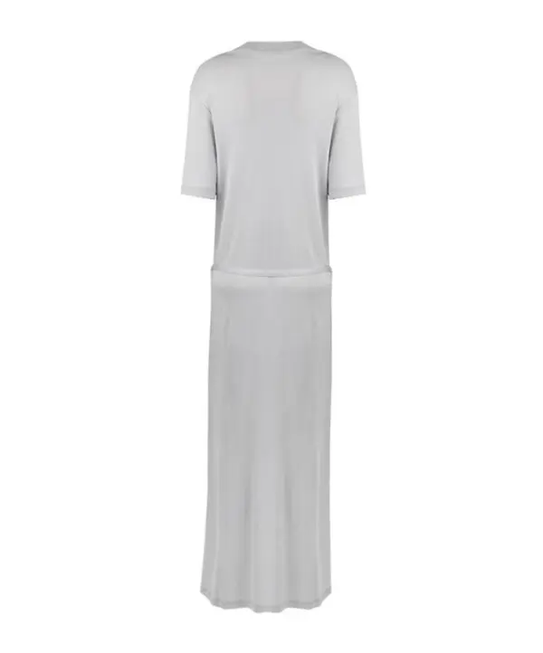 LEMAIRE Belted Crewneck T-shirt Dress - White