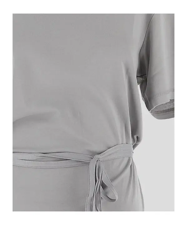 LEMAIRE Belted Crewneck T-shirt Dress - White