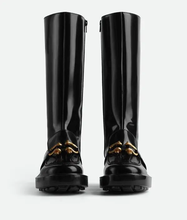 Bottega Veneta Leather Horse Buckle Boots