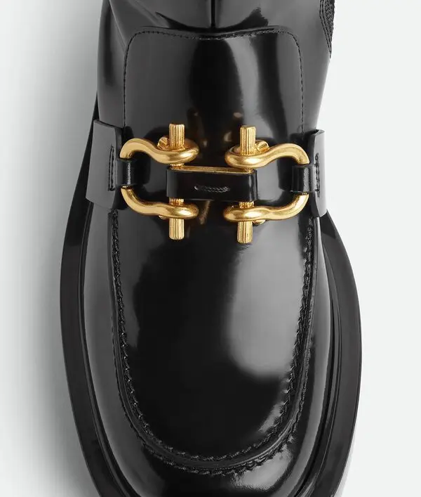Bottega Veneta Leather Horse Buckle Boots