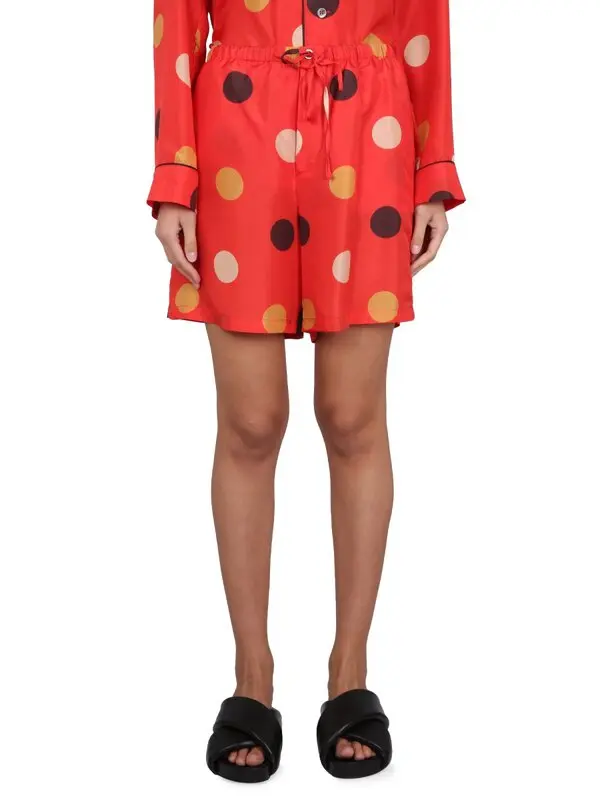 Aspesi Polka Dot Drawstring Shorts