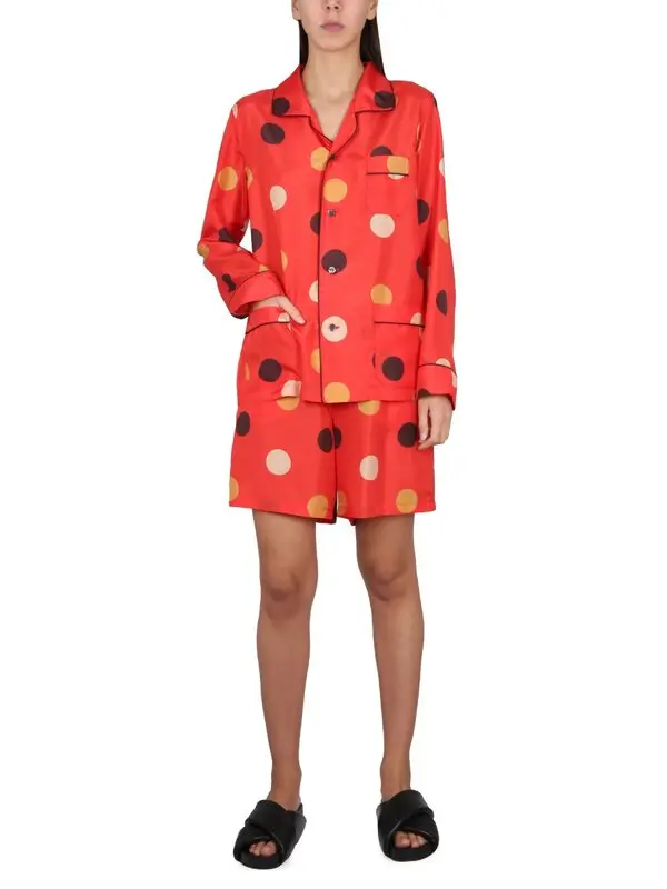 Aspesi Polka Dot Drawstring Shorts