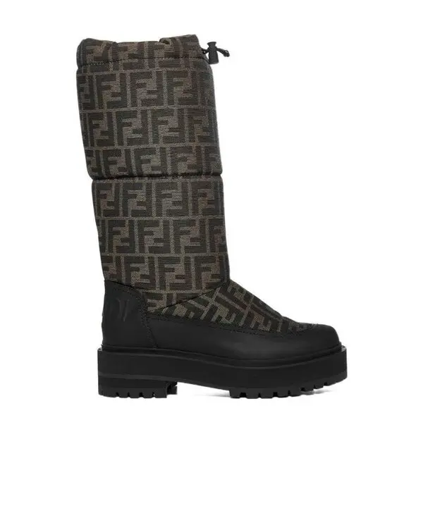 Fendi Signature Monogram Padded Boots